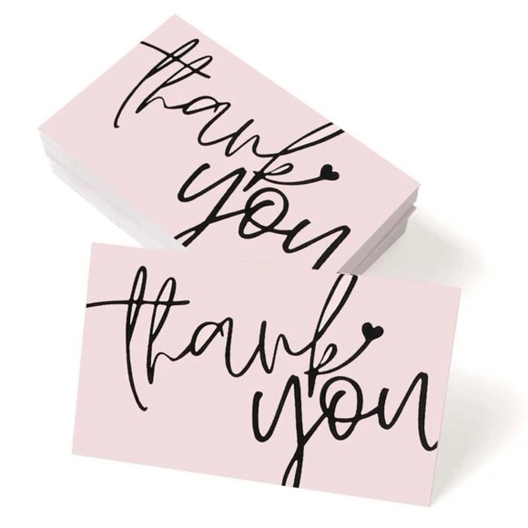 Office | Pink Thank You Insert Cards Pack Of 5 | Poshmark